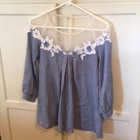 Altar'd State | Tops | Alterd States Pintucked Blouse With Sheer Small ...